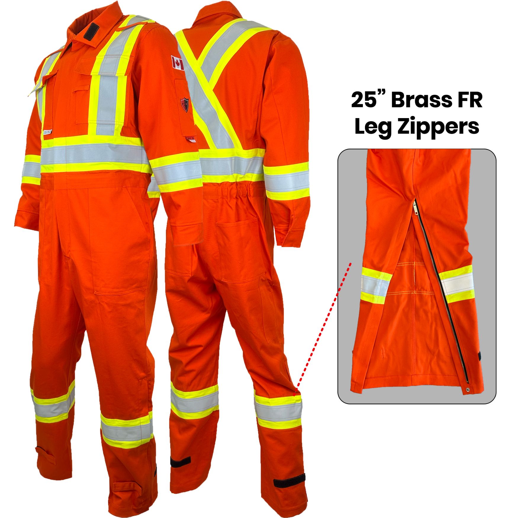 Atlas Guardian® FR/AR Hi Vis 4” Coveralls w/ Leg Zippers | Atlas Workwear